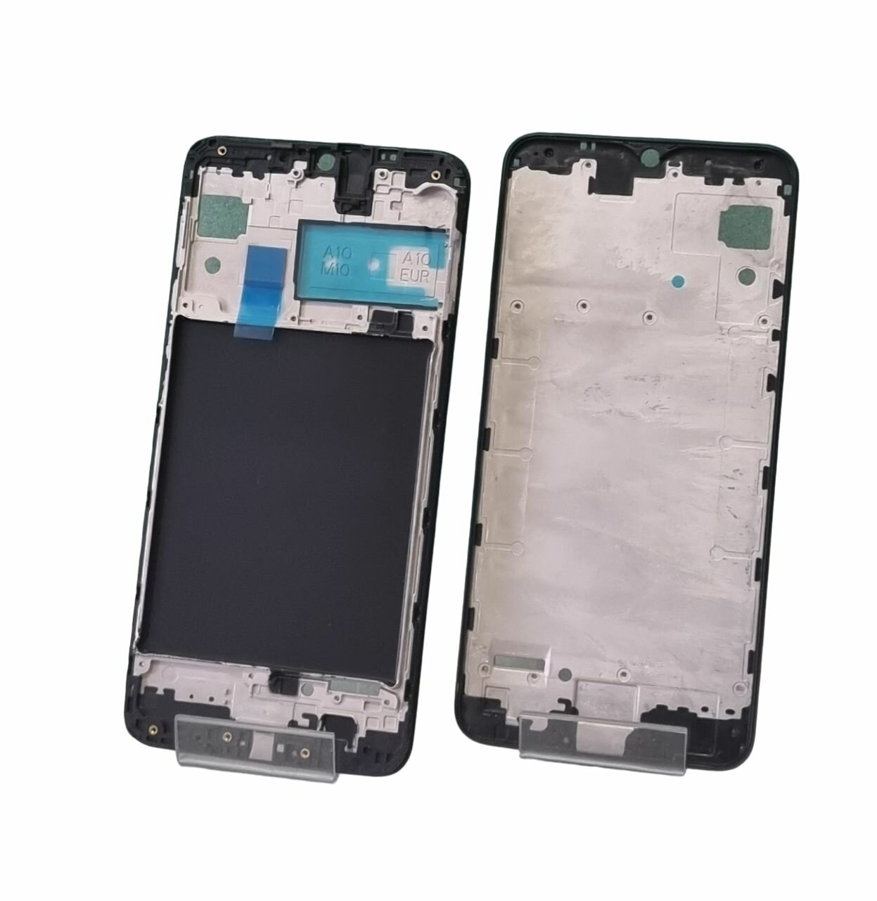 Средняя часть корпуса (рамка) Samsung Galaxy A10 2019, SM A105FN, черная с динамиком и вибро, оригинал