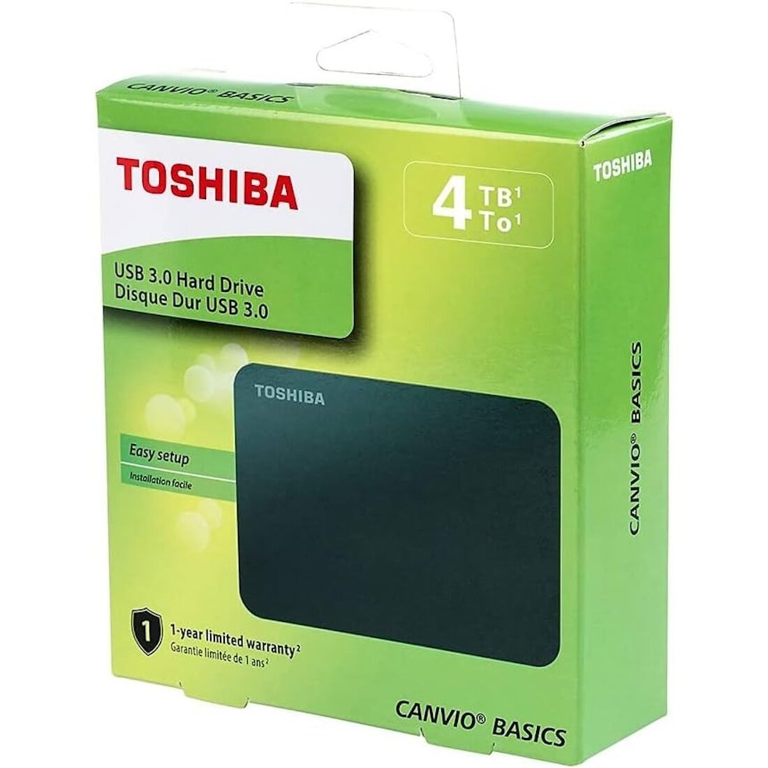 Внешний жесткий диск 4TB Canvio Basics, чёрный / 5400rpm, 32Mb / USB 3.2 gen1 HDTB440EK3CA