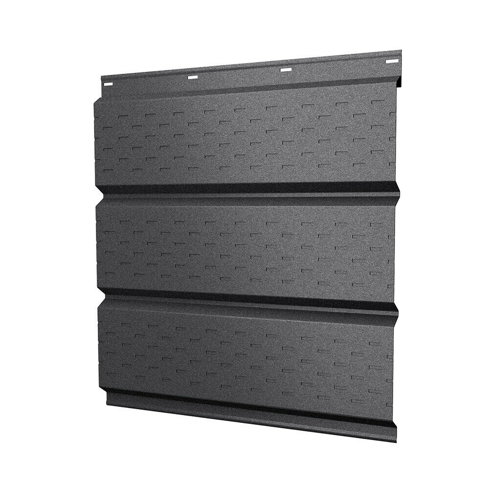 Софит металлический перфорированный Grand Line графитовый серый RAL 7024 2000х357х0,45 мм Grand Line 424834