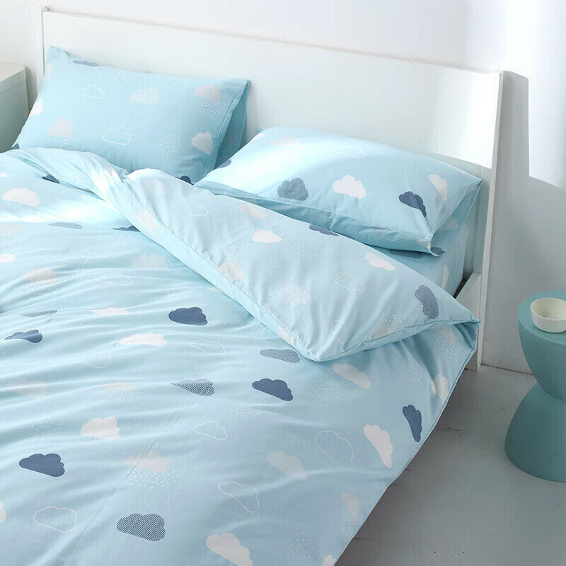 Duoxiai Pure Cotton Duvet Cover Single Piece, Double Bed Bedding All-Season Pure Cotton Quilt Cover Duvet Insert for 1.8m Bed 230*229cm