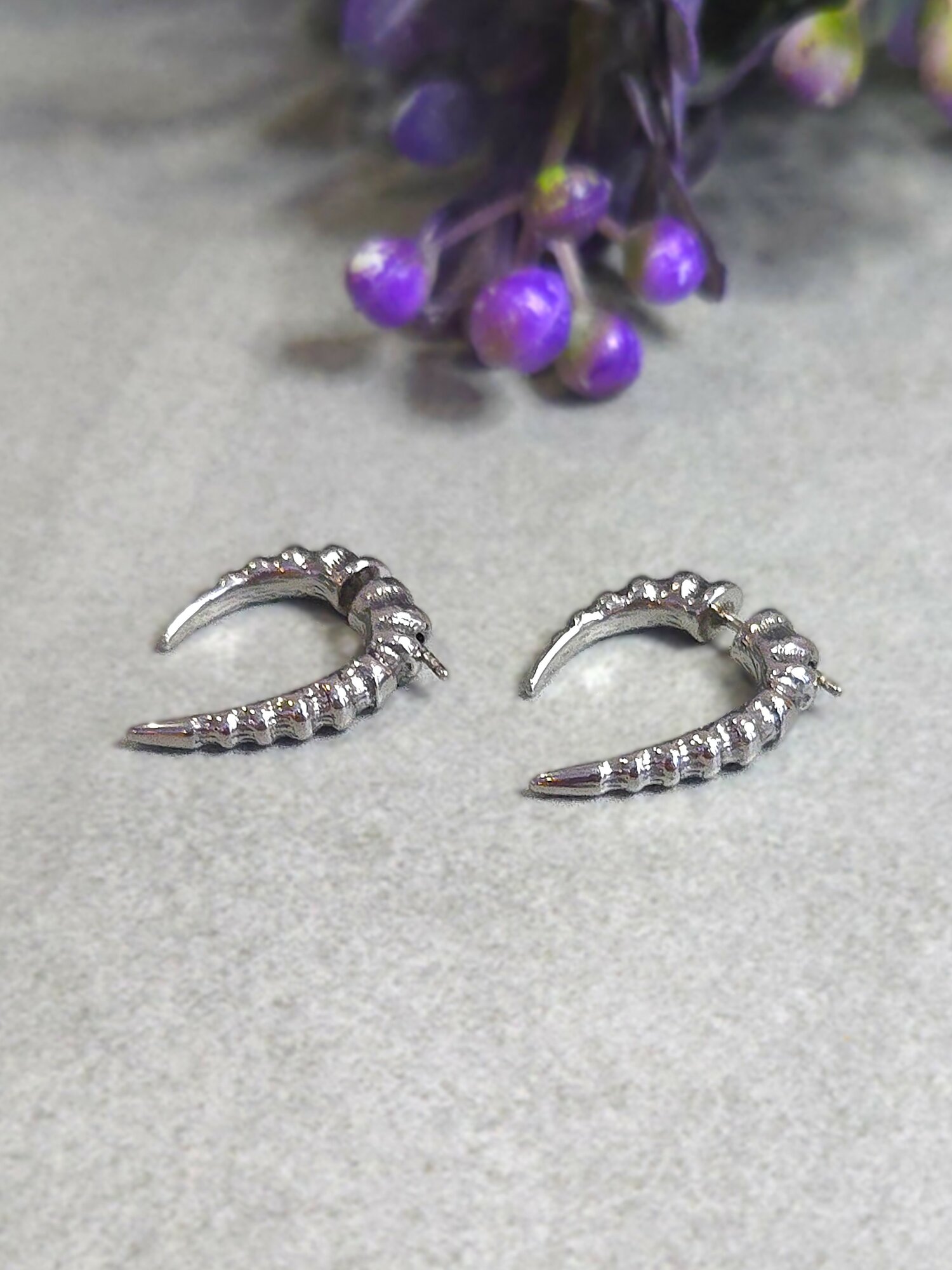 Серьги двусторонние, пусеты