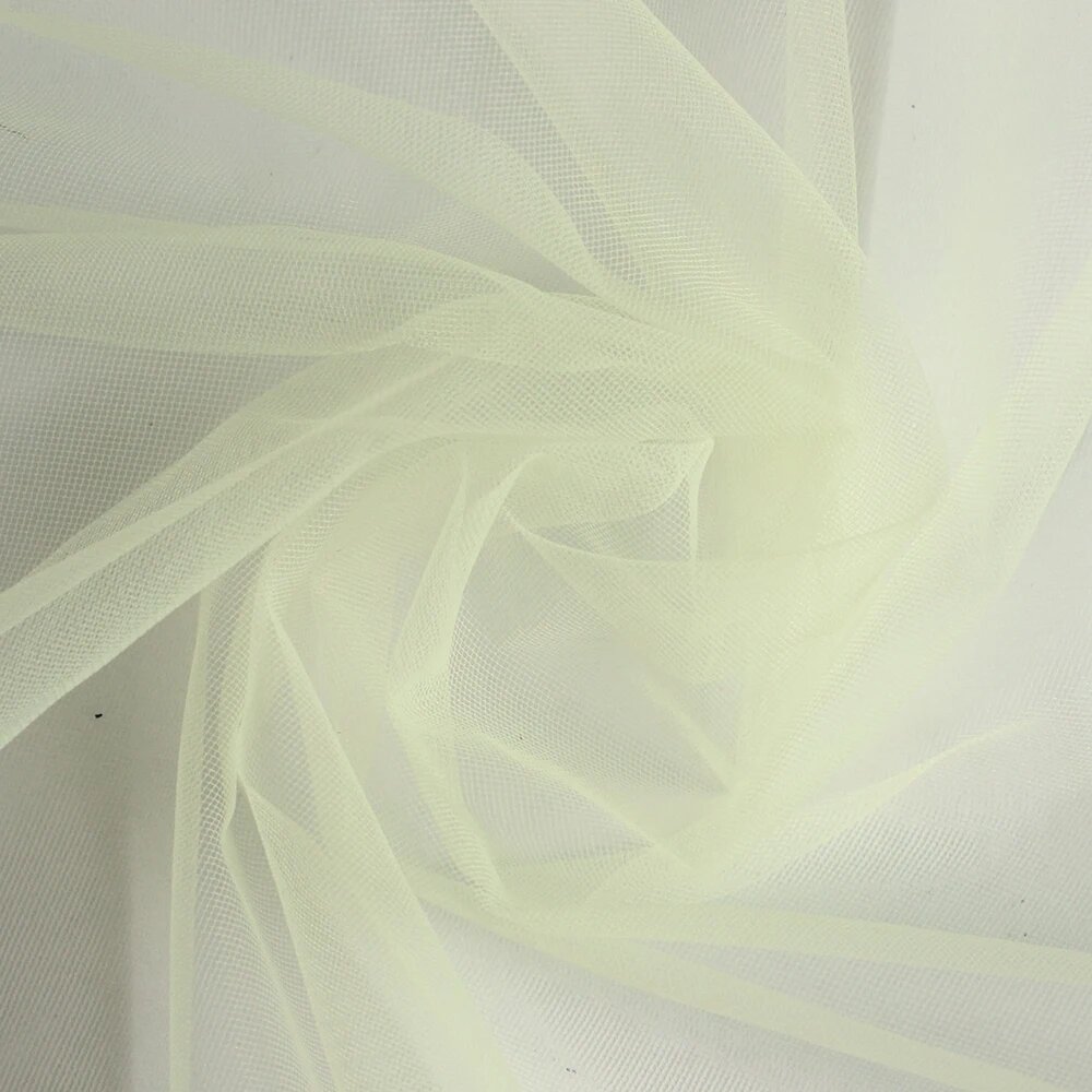 Нейлоновая сетка для пошива Белый, 50cm x 160cm Width, Light Yellow