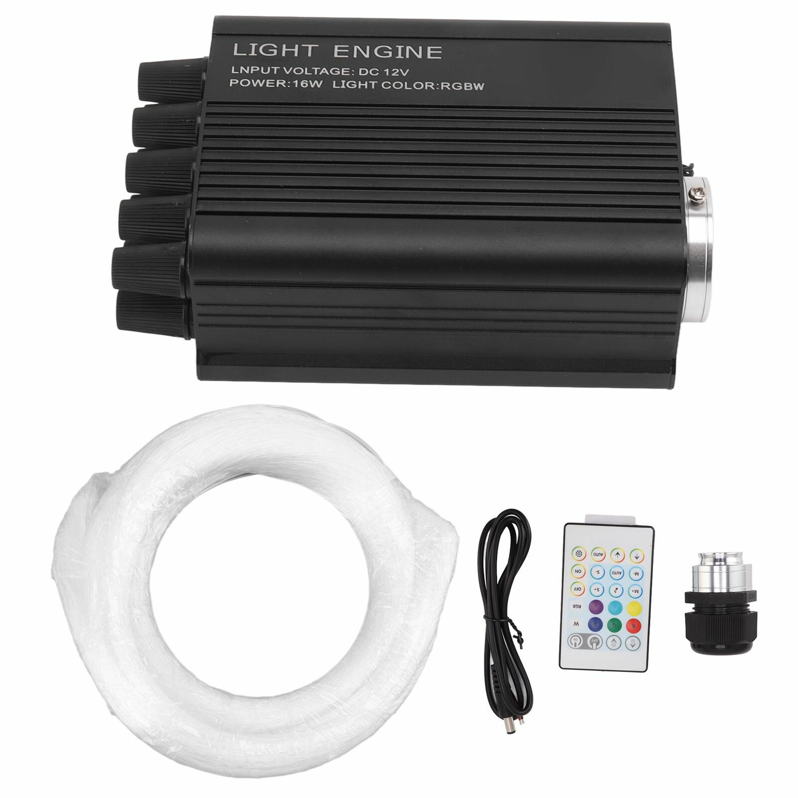 Комплект оптоволоконной подсветки RGBW, Bluetooth, звуковое управление, "падающие звезды" DC12V