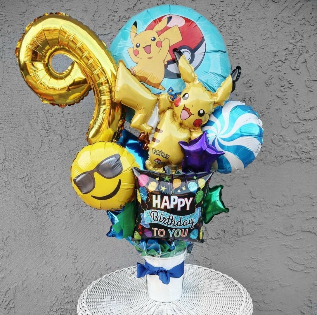 Букет из фольгированных мини – шаров «Пикачу»