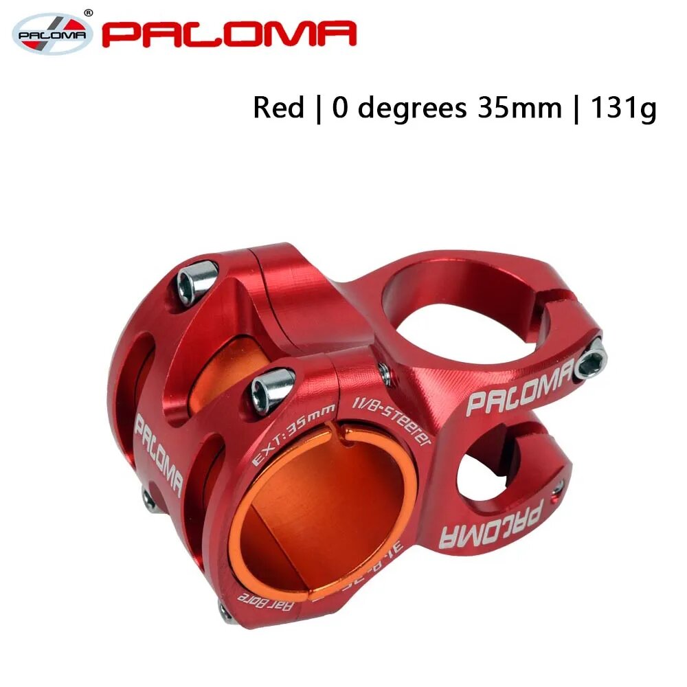 PALOMA Мtb Power Stem вынос руля 35 мм алюминиевый черный Красный, red 35mm