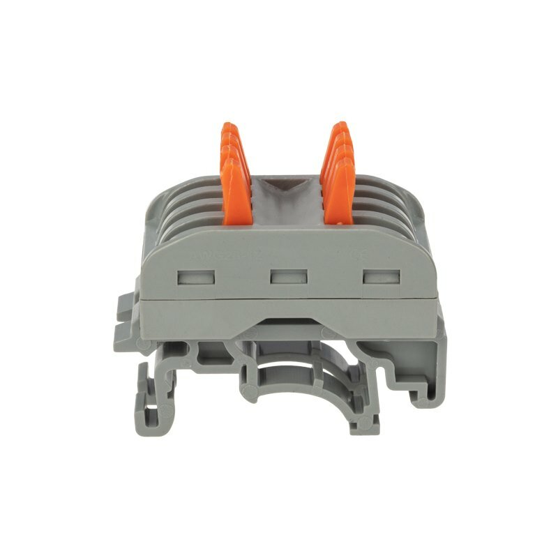 Клемма проходная 4-полюсная с креплением на DIN-рейку, набор электрика профессиональный соединитель и защита электрических проводов 50 шт