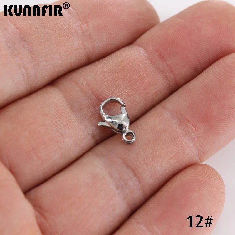Застежки-карабины из нержавеющей стали KUNAFIR 12mm, 100 pcs