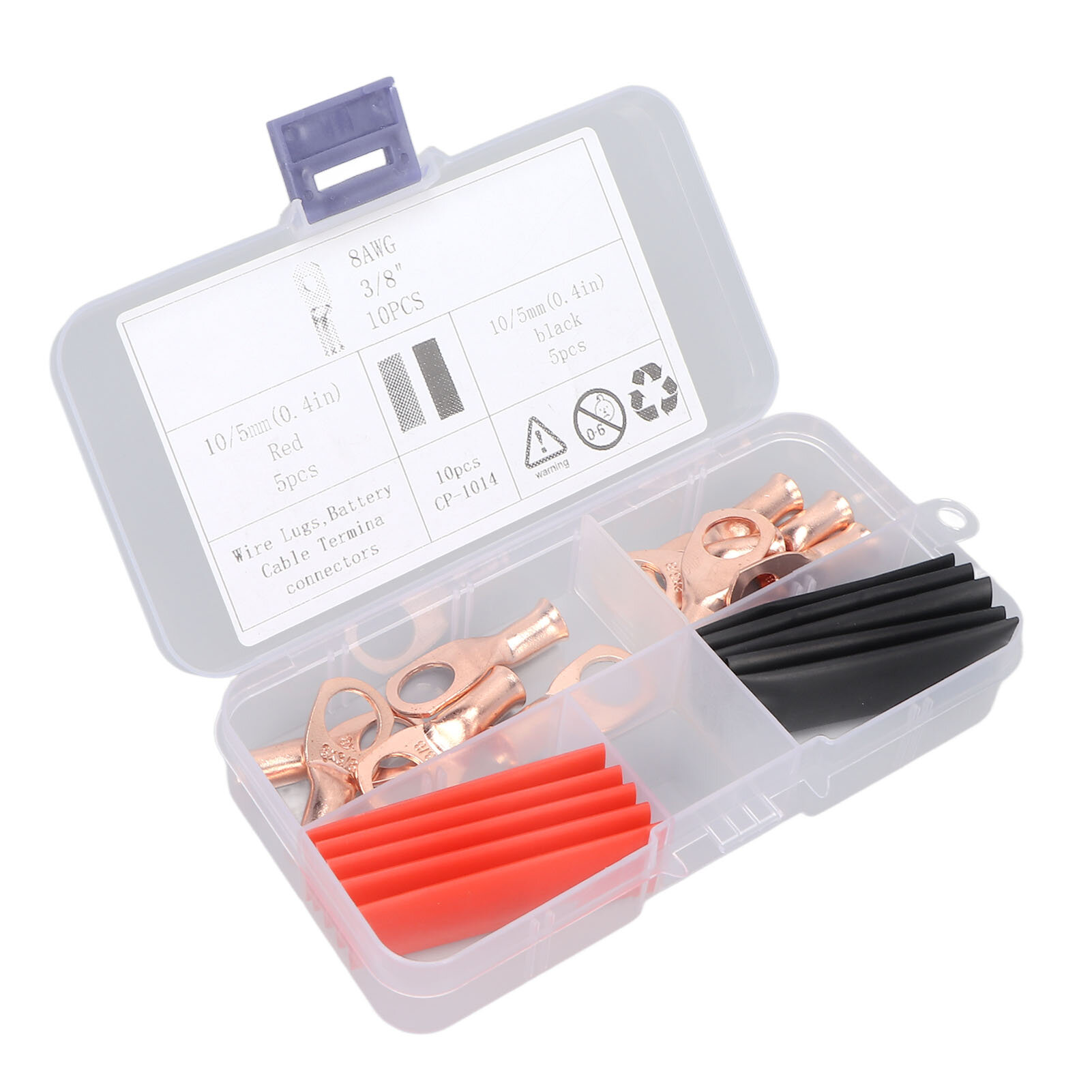 10 шт. клемм для проводов 8AWG 3/8 дюйма, медные, термостойкие, для солнечных панелей Club Car, морского применения.