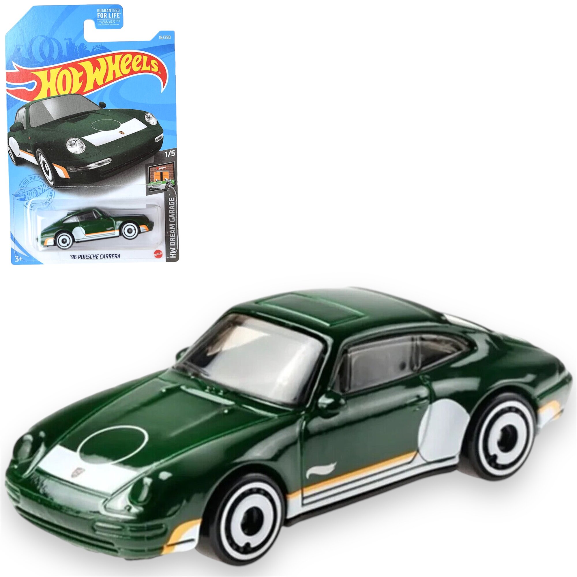 Машинка Hot Wheels Porsche Carrera, коллекционная, метал/пластик, 1/64 длина 7 см