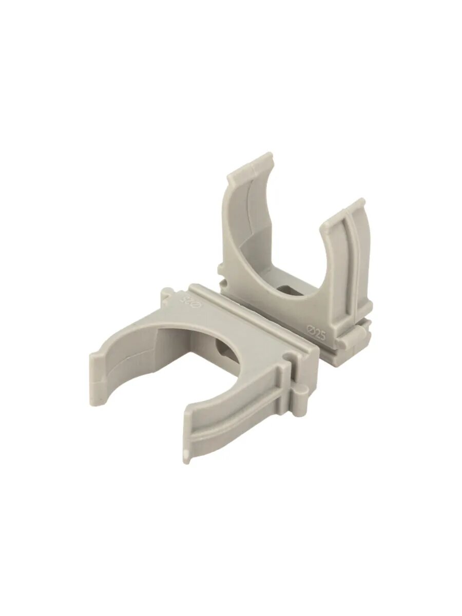 Крепеж-клипса для трубы 25мм серая 100шт