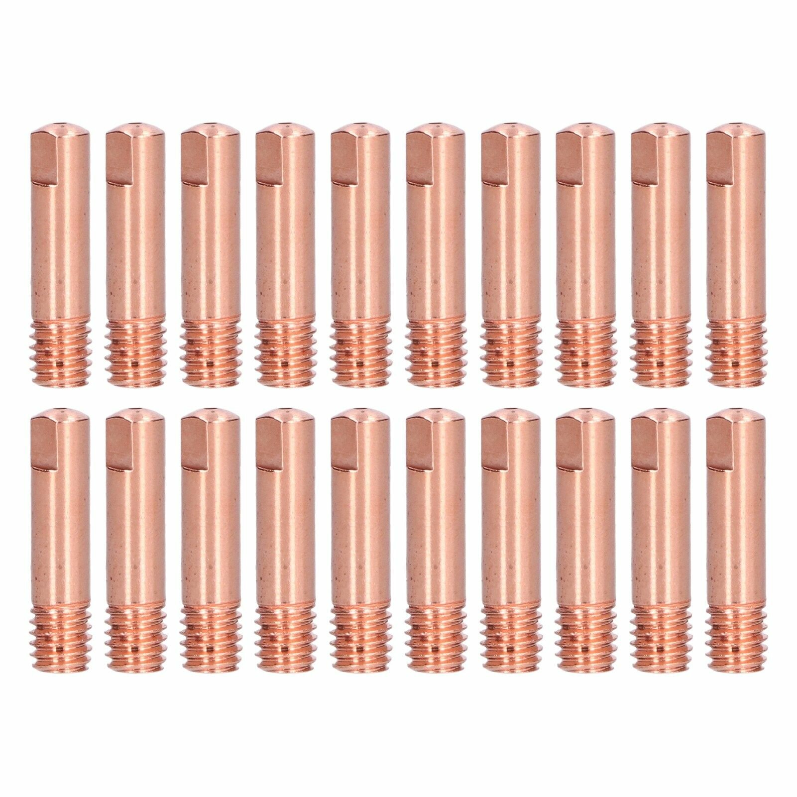 20 шт. наконечники для сварочного пистолета, медные, для CO2-сварки, с гладкой поверхностью, не ломаются