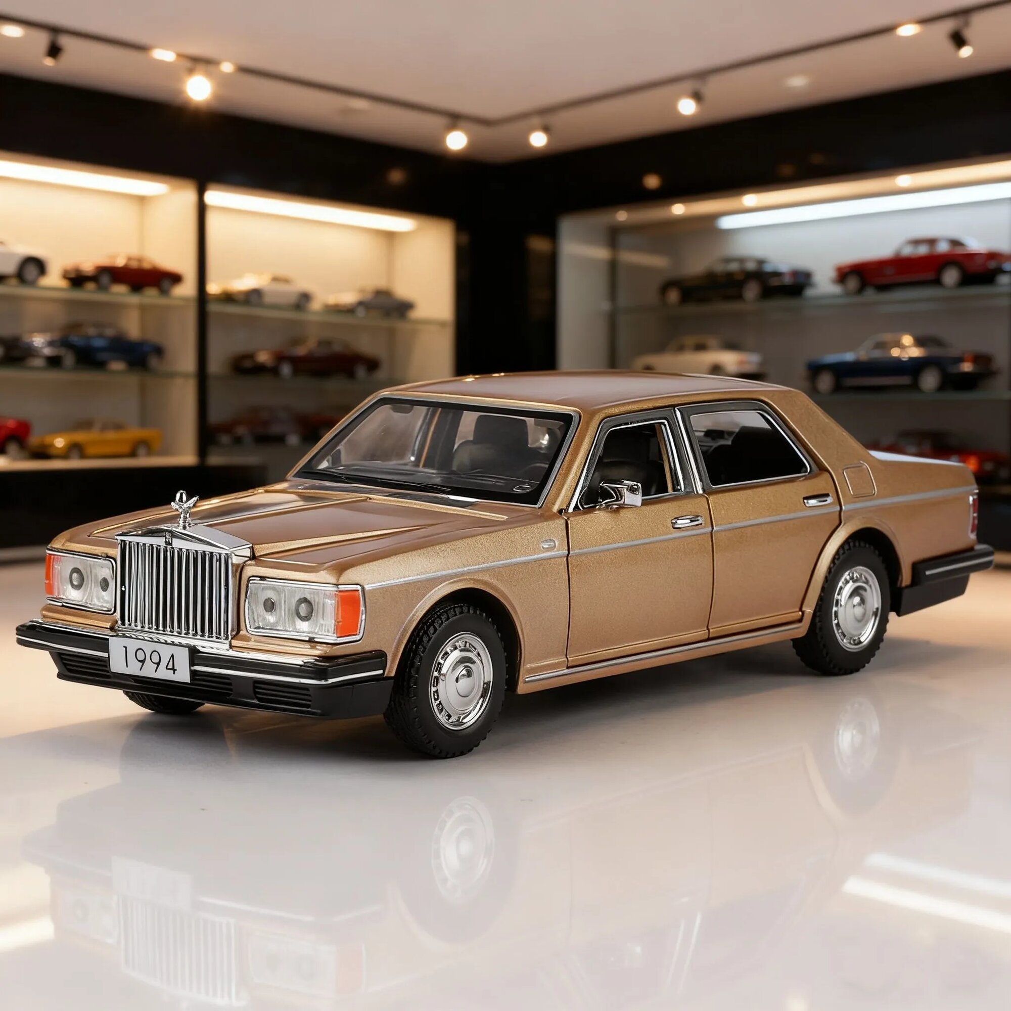 Миниатюрная модель автомобиля из литого металла Роллс-Ройс Силвер Спур модель автомобиля Игрушки 1:32 Rolls Royce Silver Spur, Свет и звук