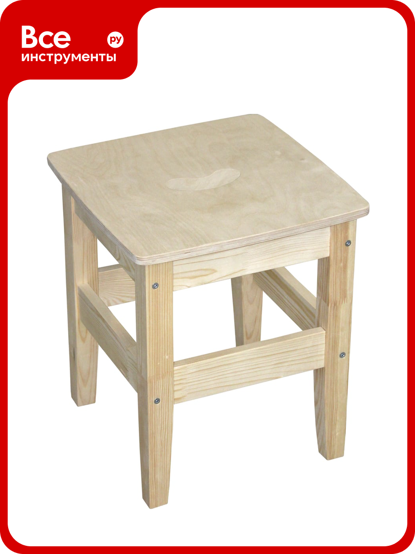 Деревянный табурет с перекладиной комплект-агро KA6105