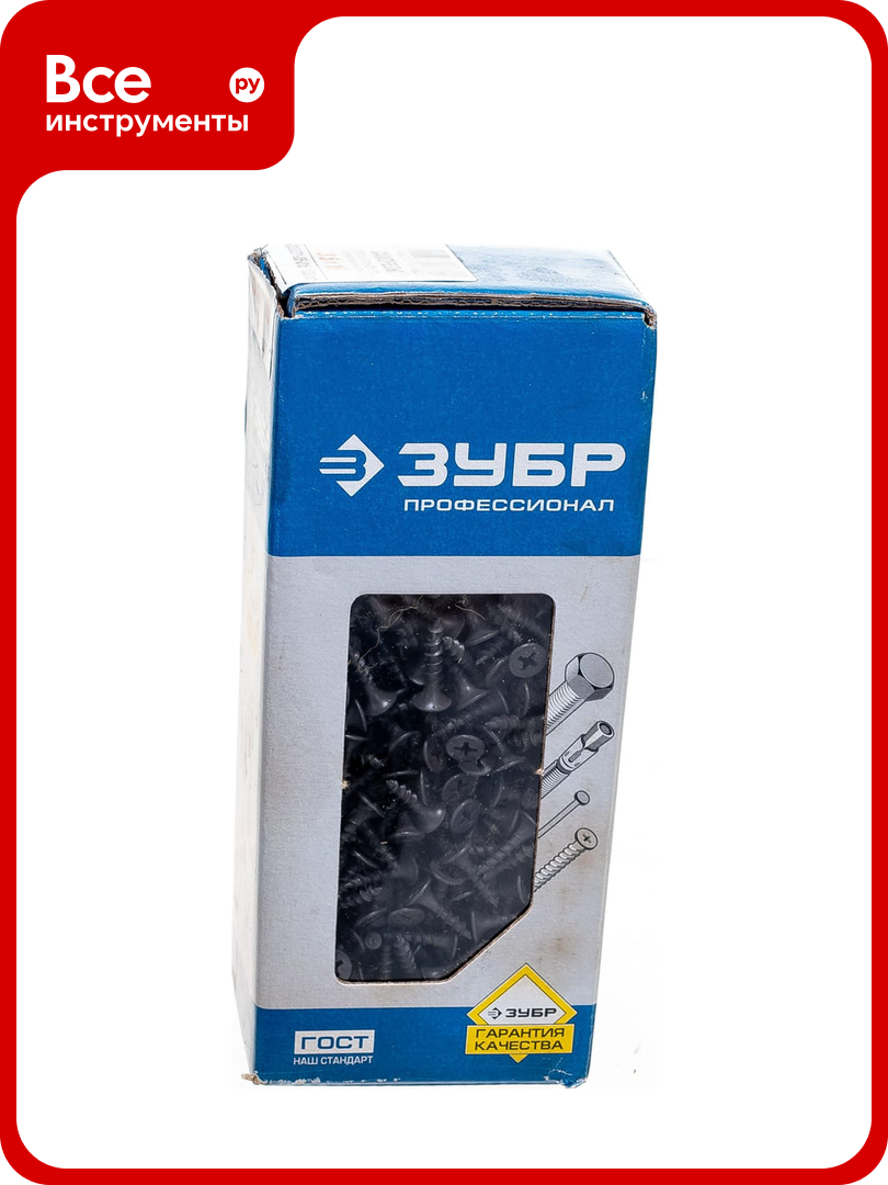 Саморезы универсальные по дереву 1000 шт. (3,5х16 мм; PH2; ТФ1) Зубр 4-300031-35-016 для соединения труб и трубопроводов