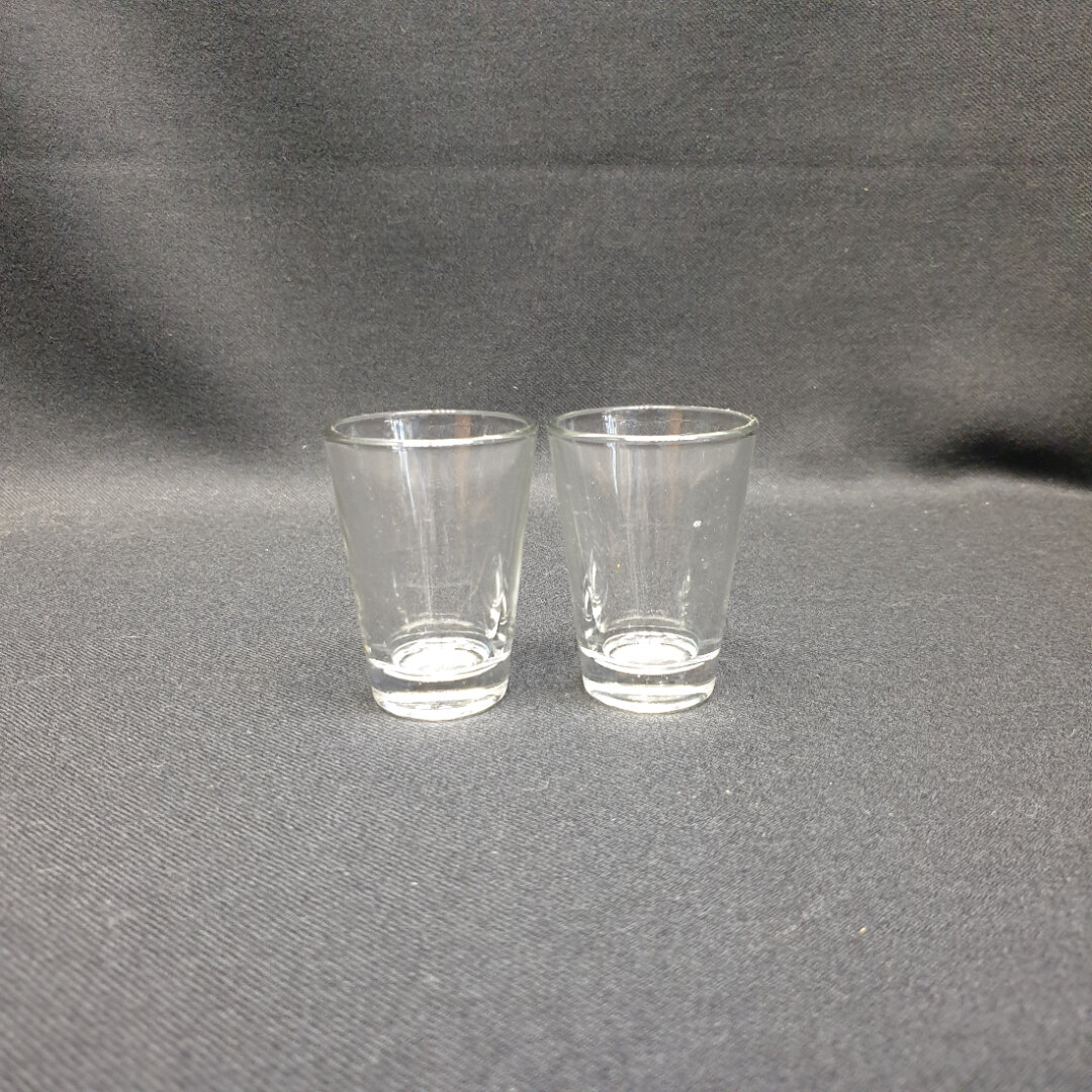 Набор из 2 стопок, стекло 60 мл, высота 7 см, винтаж СССР