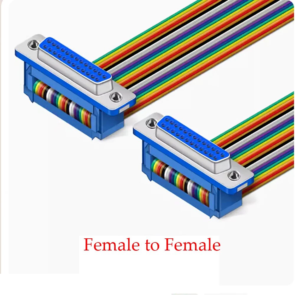 JCD DB9/DB15/DB25/DB37 extension кабель 50cm, DB25Female to Female