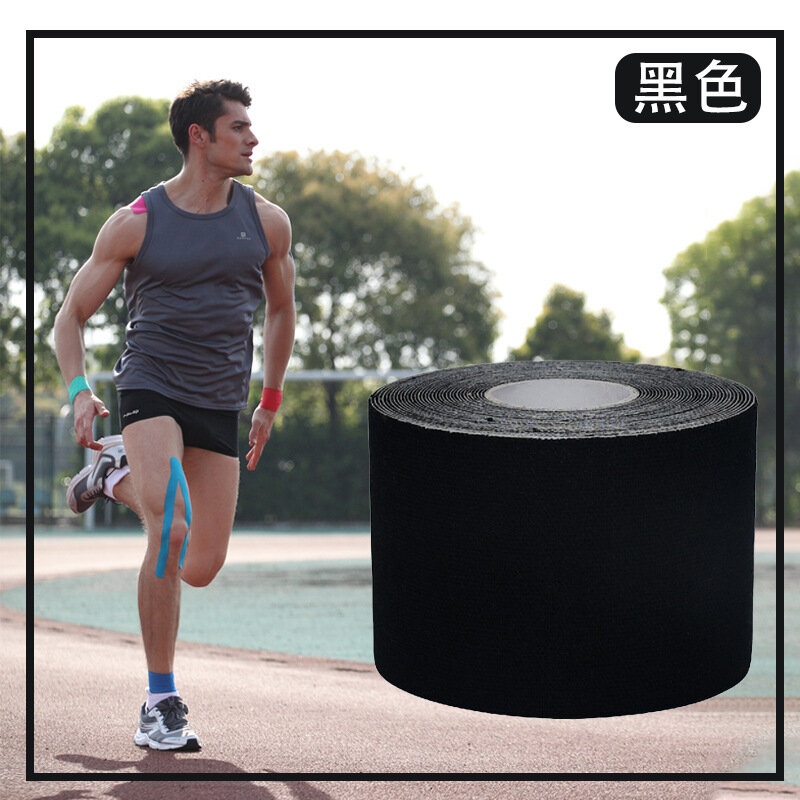 Пластырь для мышц лица, для подтяжки носогубных складок, 10см*5м, черный