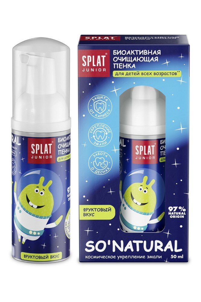 SPLAT JUNIOR MAGIC FOAM пенка для полости РТА кальций И молочные ферменты 50МЛ