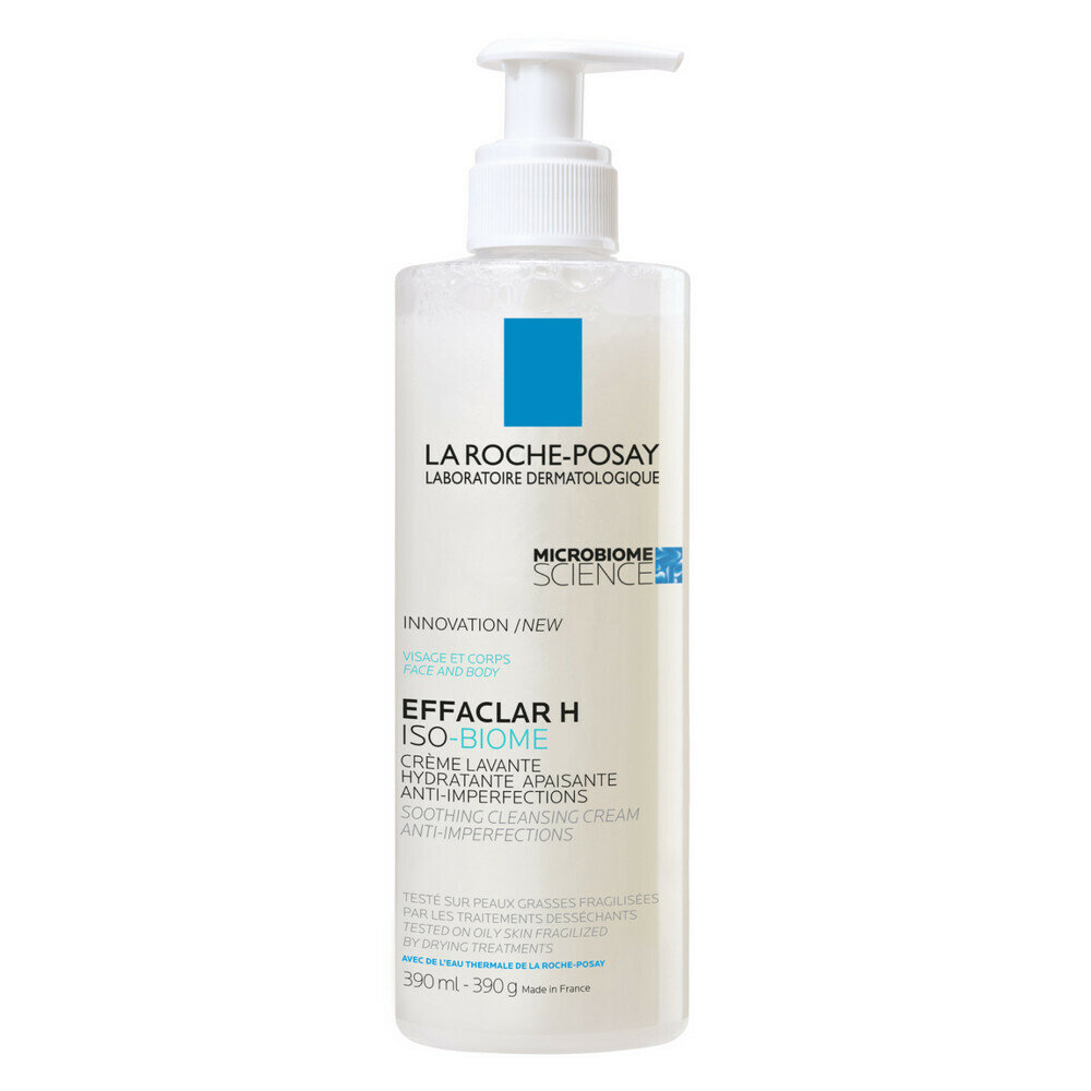 La roche-posay effaclar h iso-biome крем-гель очищающий успокаивающий против несовершенств 390 мл