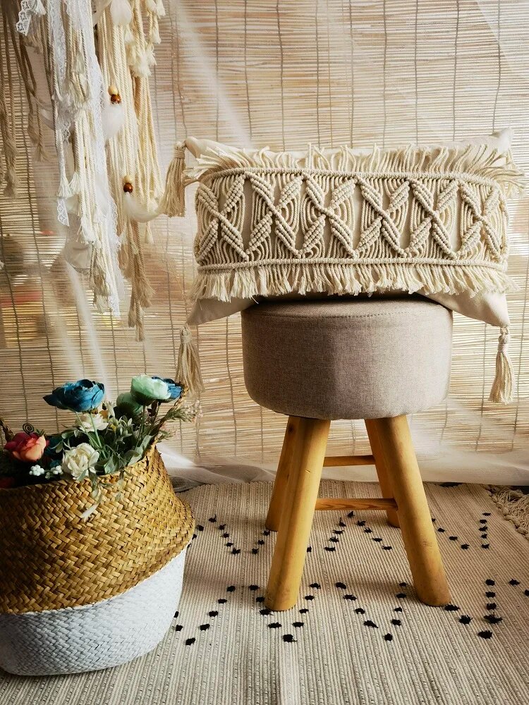 Макраме наволочка из хлопка MOM'S YARD 30x50cm