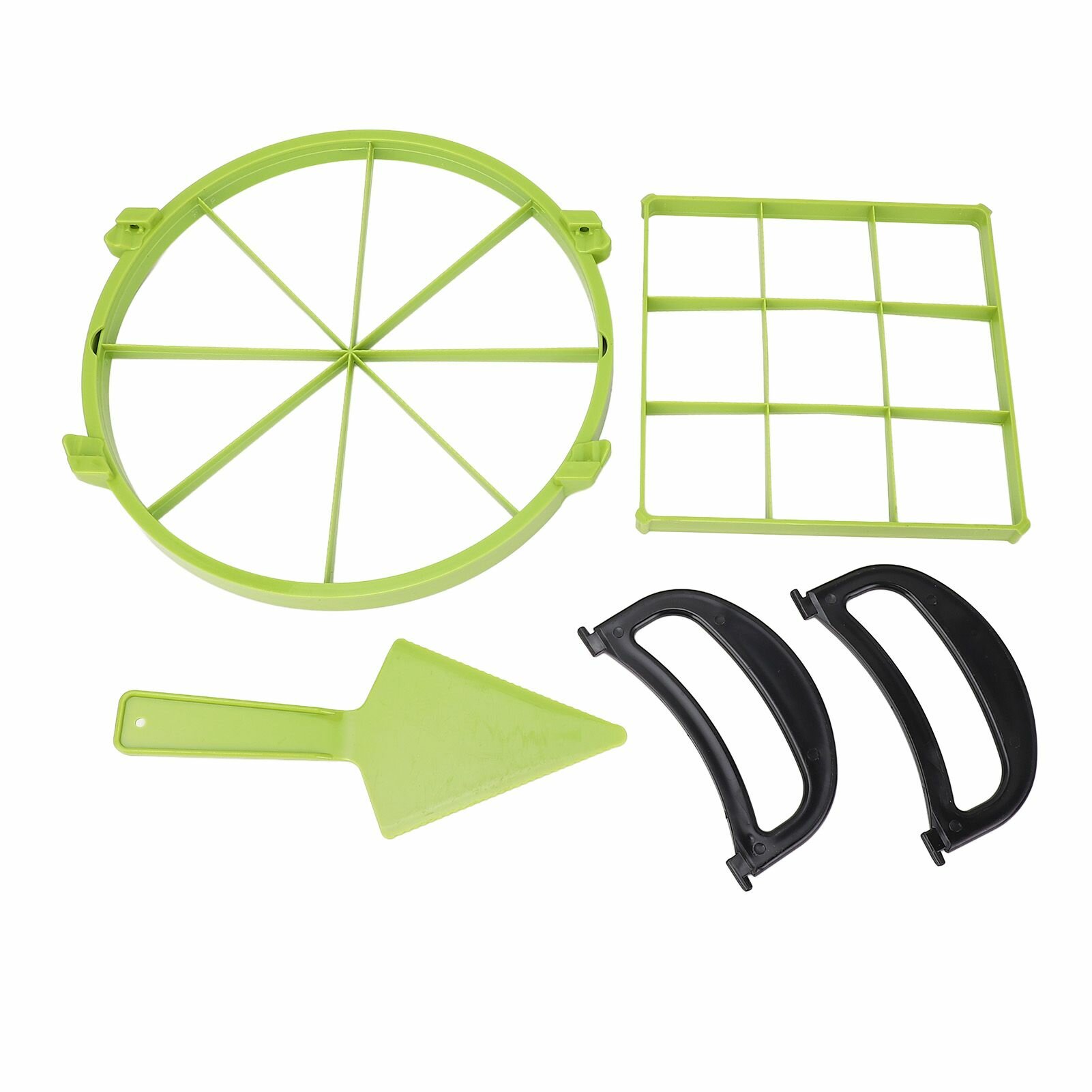 Набор для разделения порций торта, пластиковый инструмент для нарезки одинаковых частей с ручками для разделения круглых и квадратных тортов