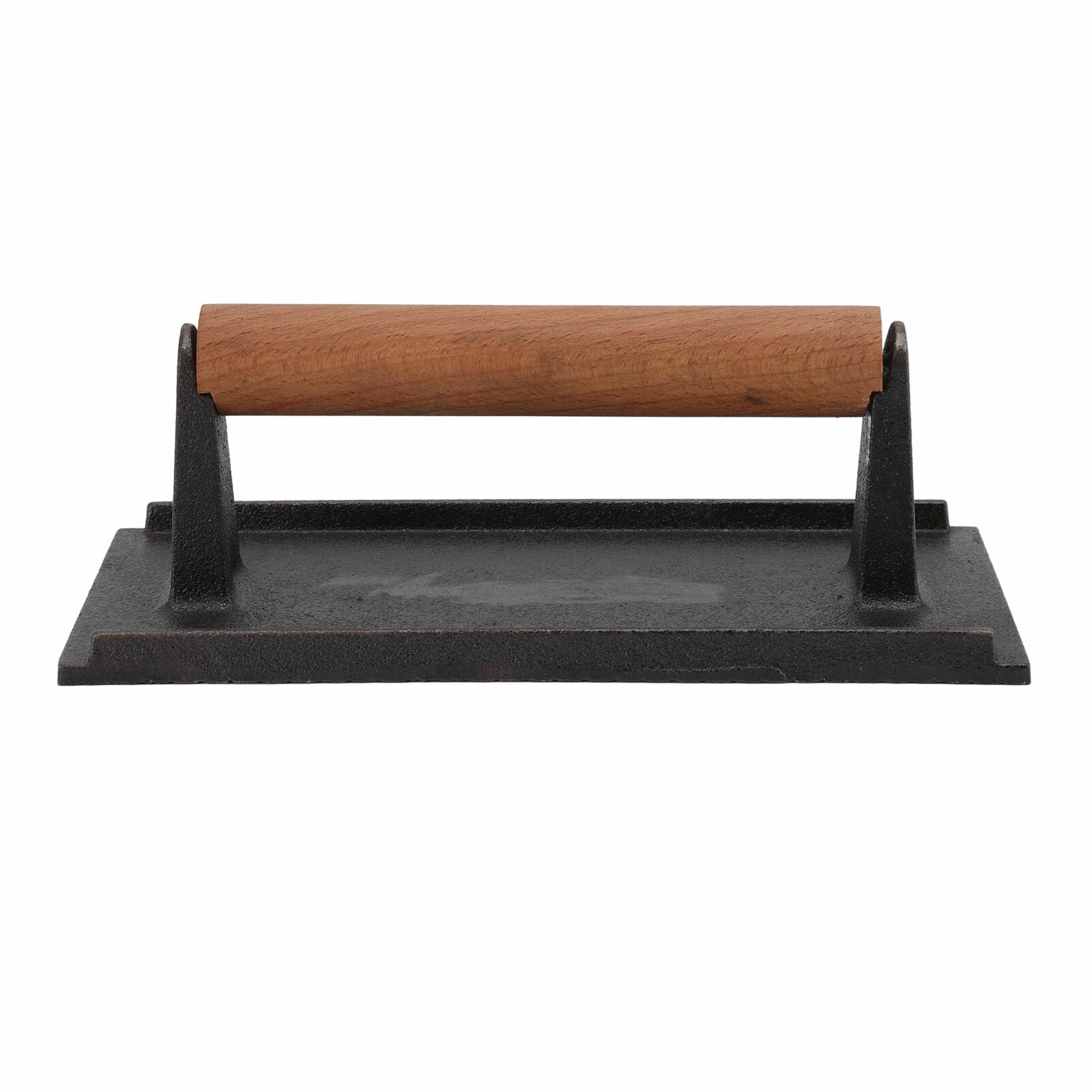 Чугунный пресс для гриля с буковой ручкой, 13 23 см, для барбекю