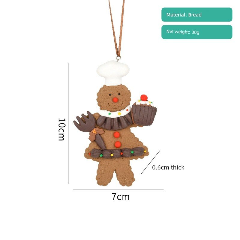 Скандинавский креативный керамический кулон в виде пряничного человечка из глины, мягкая глиняная поделка, украшение
