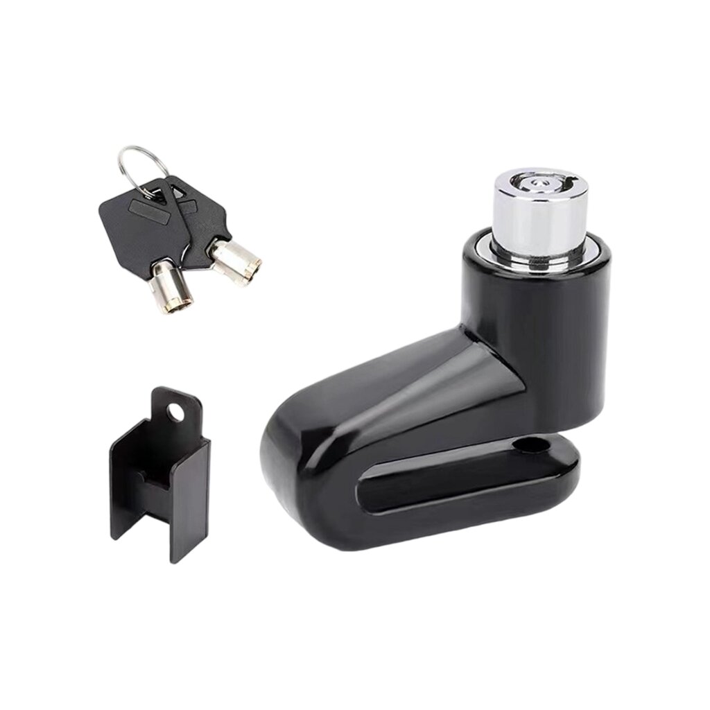 Универсальный прочный замок дискового тормоза электромобиля, противоугонный замок дискового тормоза мотоцикла-черный