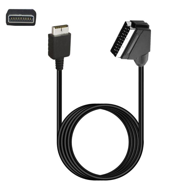 SCART AV-кабель для консолей PS1 2 3, 180 см, быстрая скорость RGB, передача видео и звука, подключение к телевизору