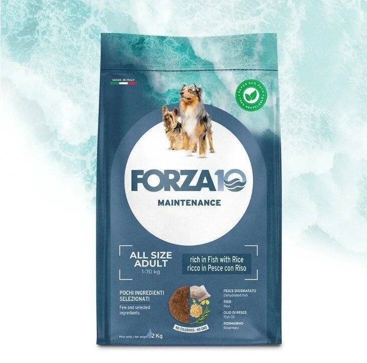 Forza10 Maintenance Adult All Size сухой корм для взрослых собак всех пород с рыбой и рисом - 2 кг