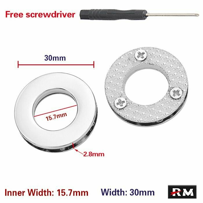 Люверсы с винтом 30 мм, серебристые, 2 шт, металлическая застежка для сумок, одежды и обуви, декоративная фурнитура своими руками