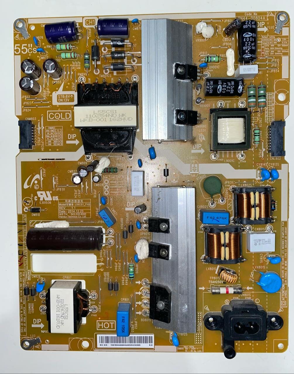 Блок питания PSU: BN44-00804A L55CS1_FHS для телевизора UE55J6500AU