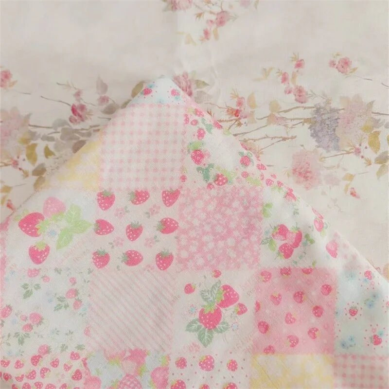 140x50 см тонкий хлопок с принтом цветная клетчатая ткань с цветочным принтом детская одежда женская блузка платье юбка пижамы ткань для шитья