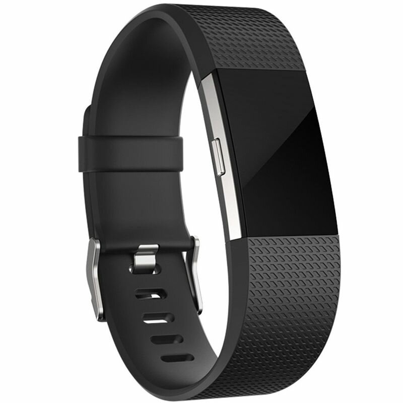 Силиконовый ремешок для Fitbit Charge 2 - черный