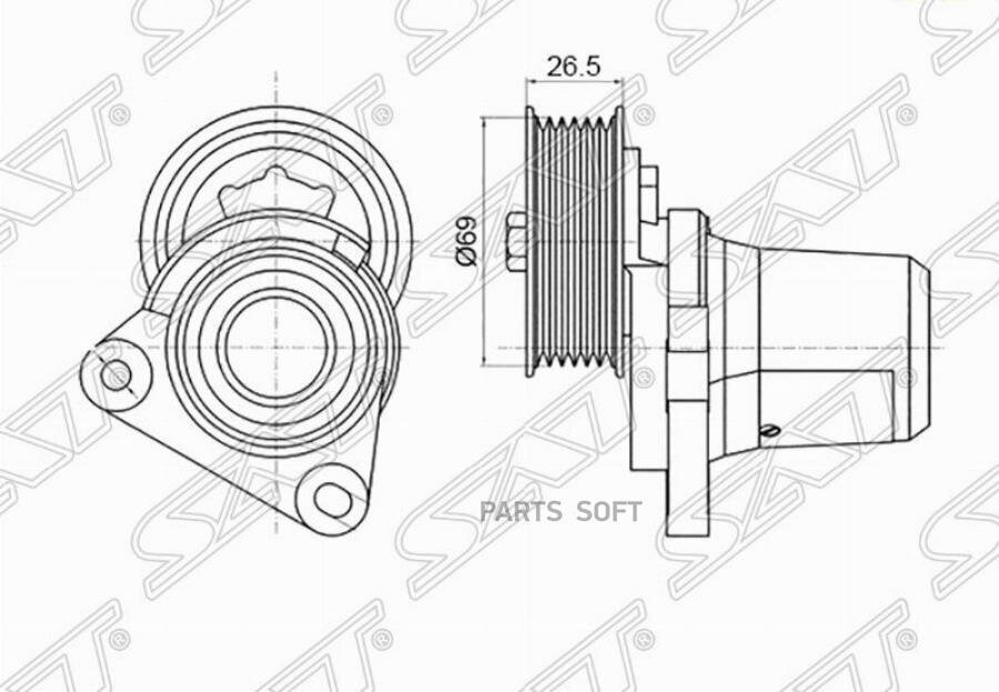 Натяжитель Mazda 3 08-19 / 6 02-12 SAT ST-LFG1-15-980B | цена за 1 шт