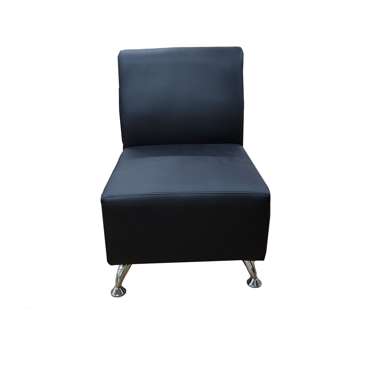 Клерк 11 Кресельная секция без подлокотников размер: 54 х 80, искусственная кожа цвет черный Ecotex 3001