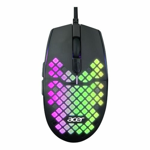 Мышь Acer OMW134, игровая, оптическая, проводная, USB, черный [zl. mceee.018]
