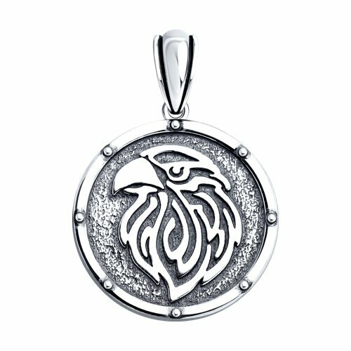 Подвеска, серебро, 925 проба, чернение