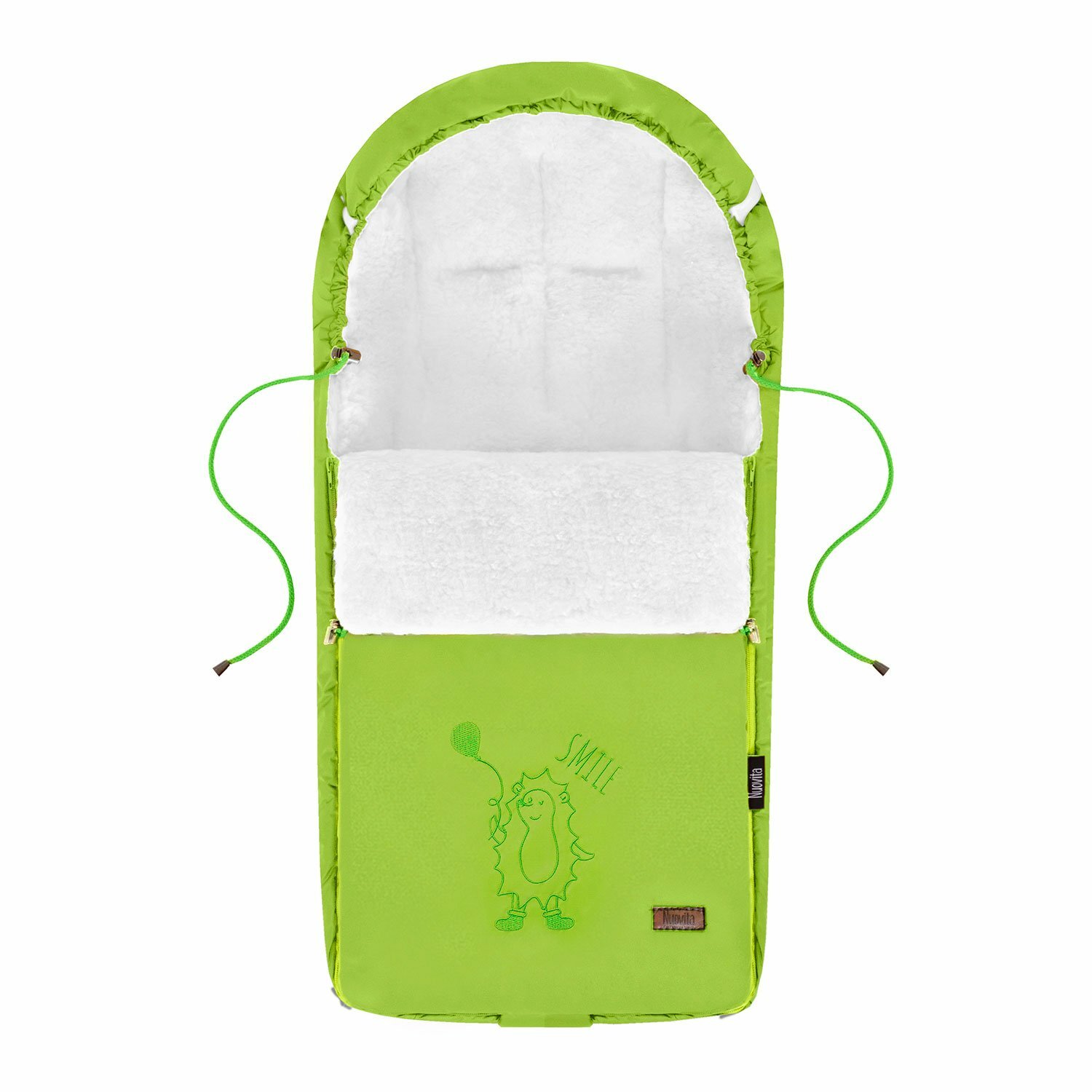 Конверт в коляску зимний меховой Nuovita Islanda Bianco (Verde chiaro/Салатовый)