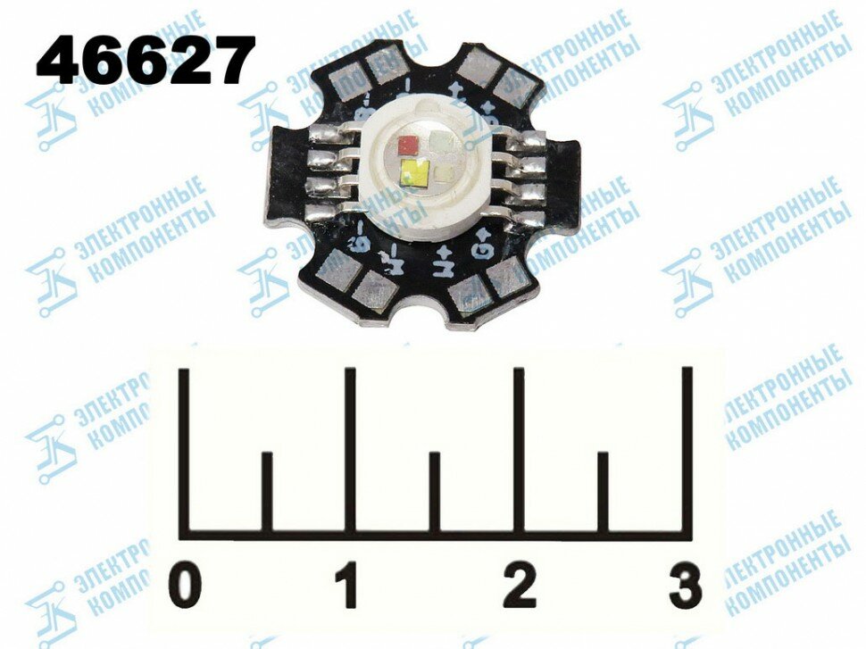 Светодиод LED 12W(4*3W) RGBW 3V 700mA Star 8pin