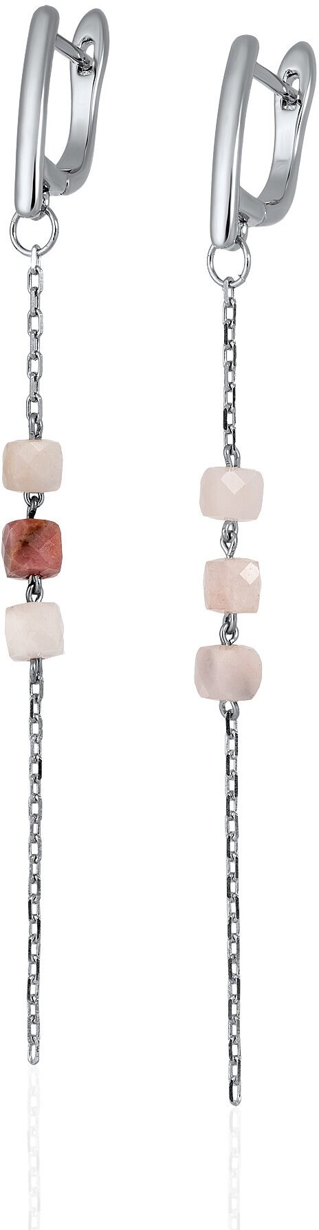 Серьги с подвесками, опал