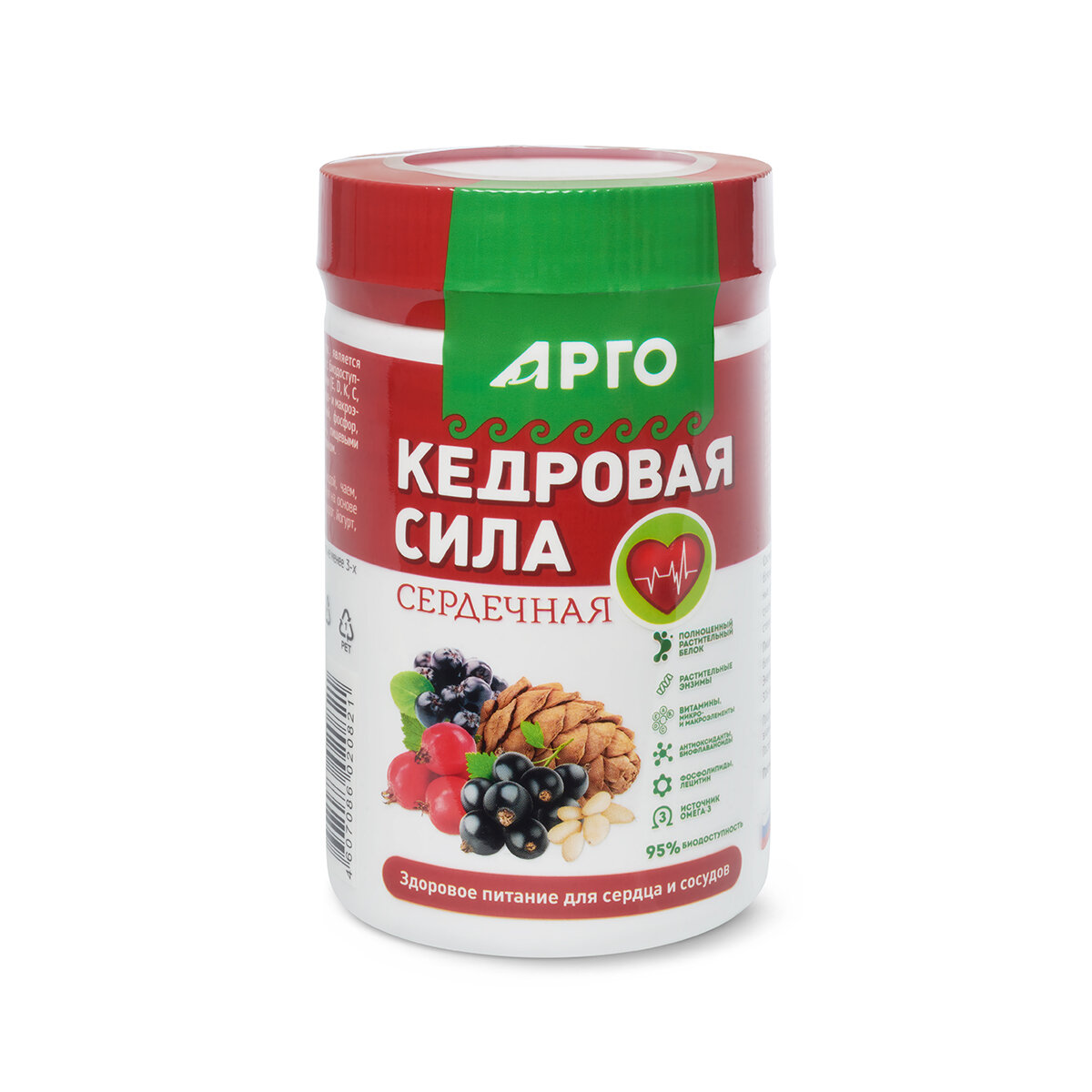 Продукт белково-витаминный "Кедровая сила - Сердечная", 237 гр. (Дэльфа, Новосибирск)