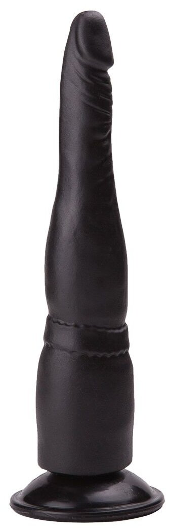 LOVETOY (А-Полимер) Анальный фаллоимитатор на подошве-присоске, D: 3 см, длина: 18.5 см, черный