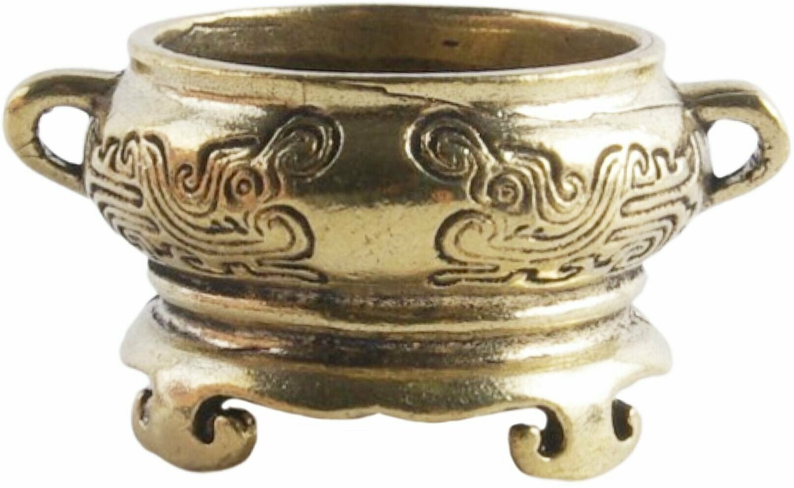 Миниатюрная курительница для благовоний "Дымка". Латунь, прочеканка. Китай, вторая половина XX века.
