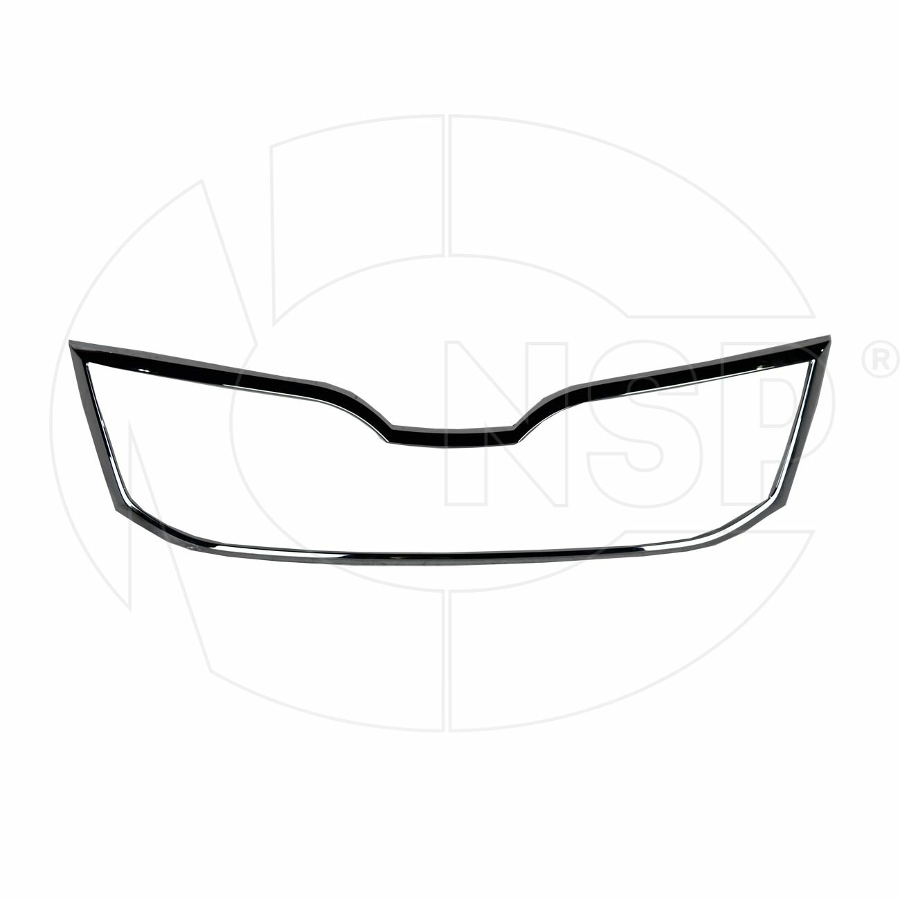 Молдинг решетки бампера переднего SKODA Octavia A7 (17-) (хром)
