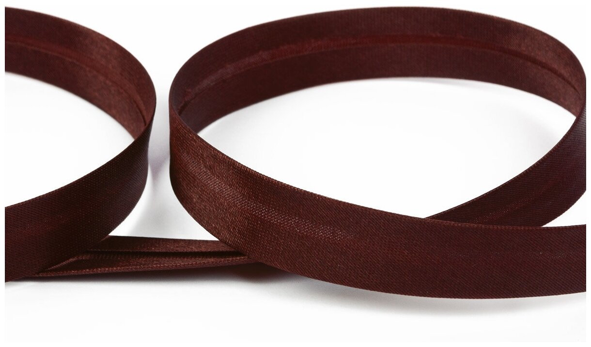 Gamma GK-15P-SH18 косая бейка 14-15 мм, длина 5.4 м, №078, коричневый цвет для пошива одежды