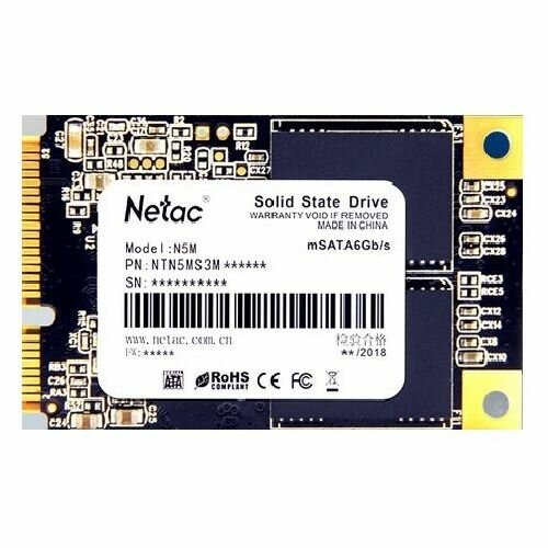 SSD накопитель NETAC N5M 512ГБ, mSATA, SATA III, mSATA [nt01n5m-512g-m3x]
