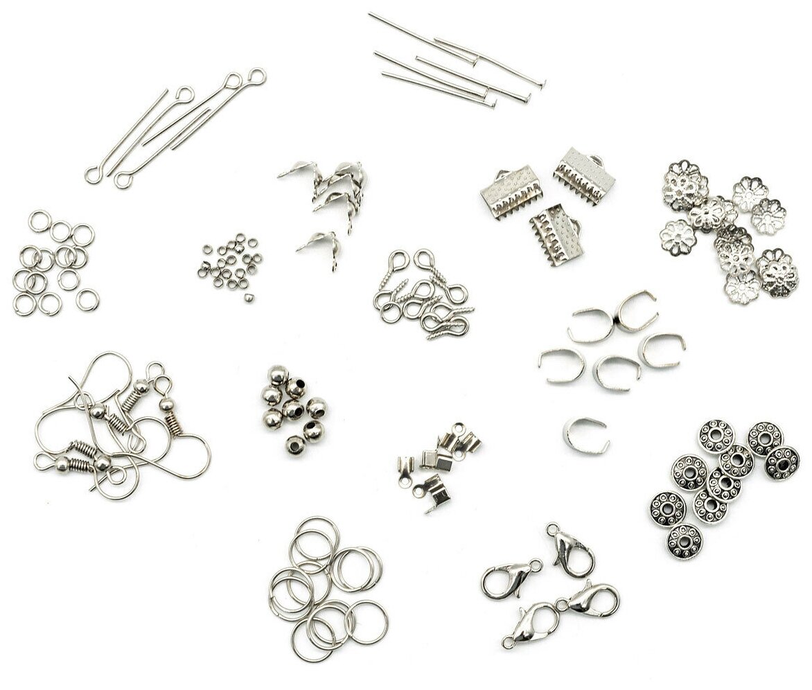 NIT027 Набор фурнитуры для украшений, никель, Astra&Craft