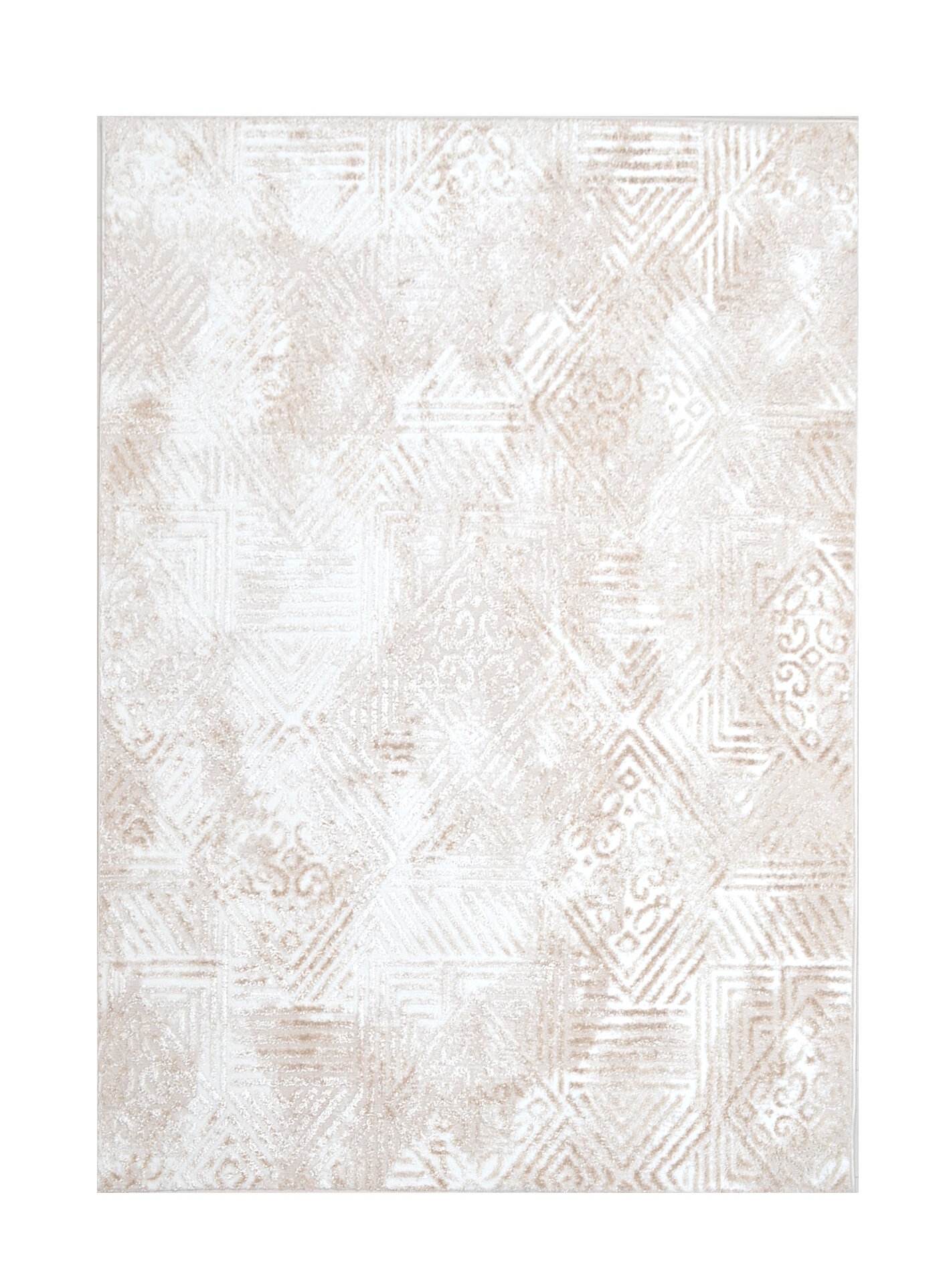 Ковер для комнаты на пол, палас в гостиную, Саламанка, 200х280, 50001 XT7 J, бежевый, коричневый, серый