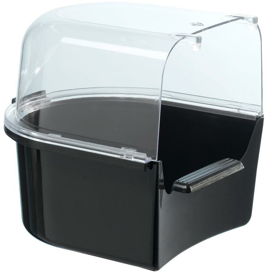 Ванночка для малых птиц Ferplast Trevi, пластик, 19 см х 15 см х 25 см, черная